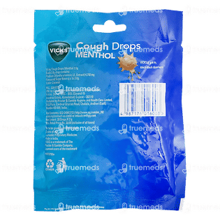 Vicks Cough Drops Menthol Lozenges 20 - Uses, Side Effects, Dosage ...