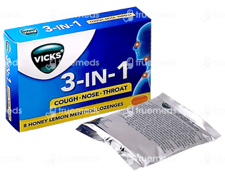 Vicks 3 In 1 Orange Menthol Lozenges 8 - Uses, Side Effects, Dosage ...