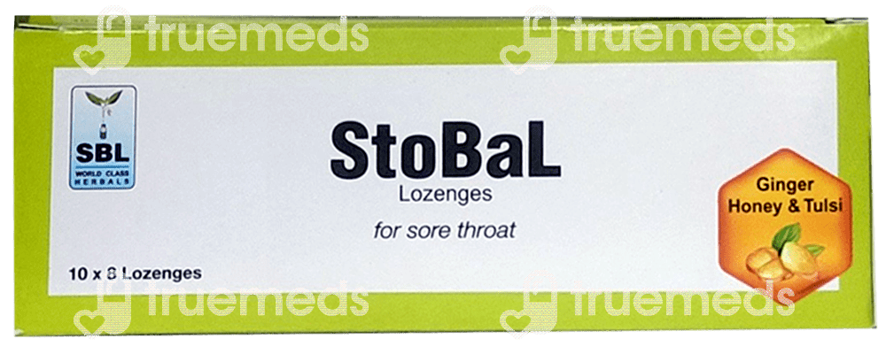 Sbl Stobal Ginger Honey And Tulsi Lozenges 8 Pack Of 10 - Uses, Side ...