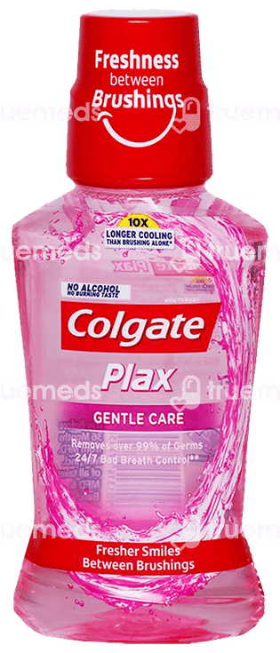 Colgate Plax Gentle Care Alcohol Free Mouth Wash 250 Ml - Uses, Side ...