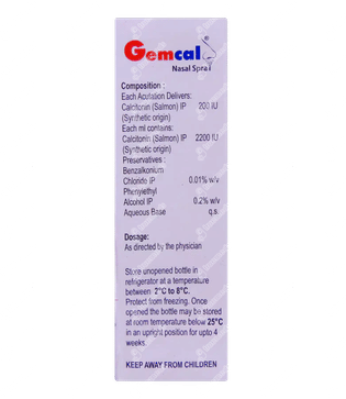 Gemcal 200 IU Nasal Spray 3.7 ML | Order Gemcal 200 IU Nasal Spray 3.7 ...