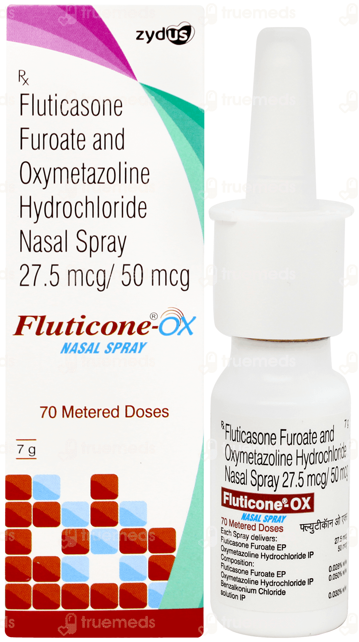 Fluticone Ox 27550 Mcg Nasal Spray 70 Md - Uses, Side Effects, Dosage ...