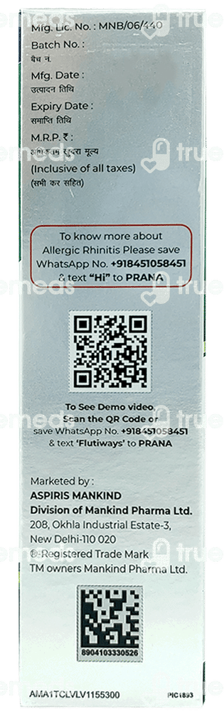 Flutiways Az Nasal Spray 7 Gm - Uses, Side Effects, Dosage, Price ...