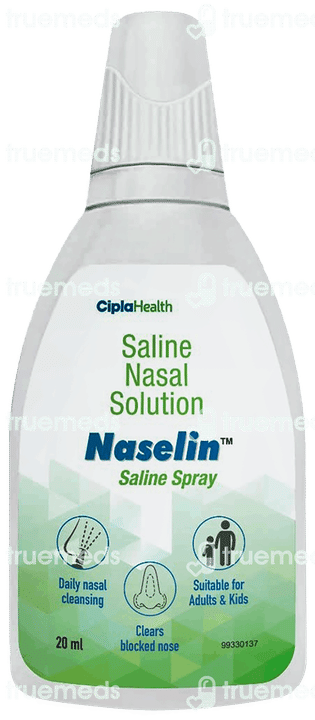 Naselin Saline Spray 20 Ml - Uses, Side Effects, Dosage, Price | Truemeds