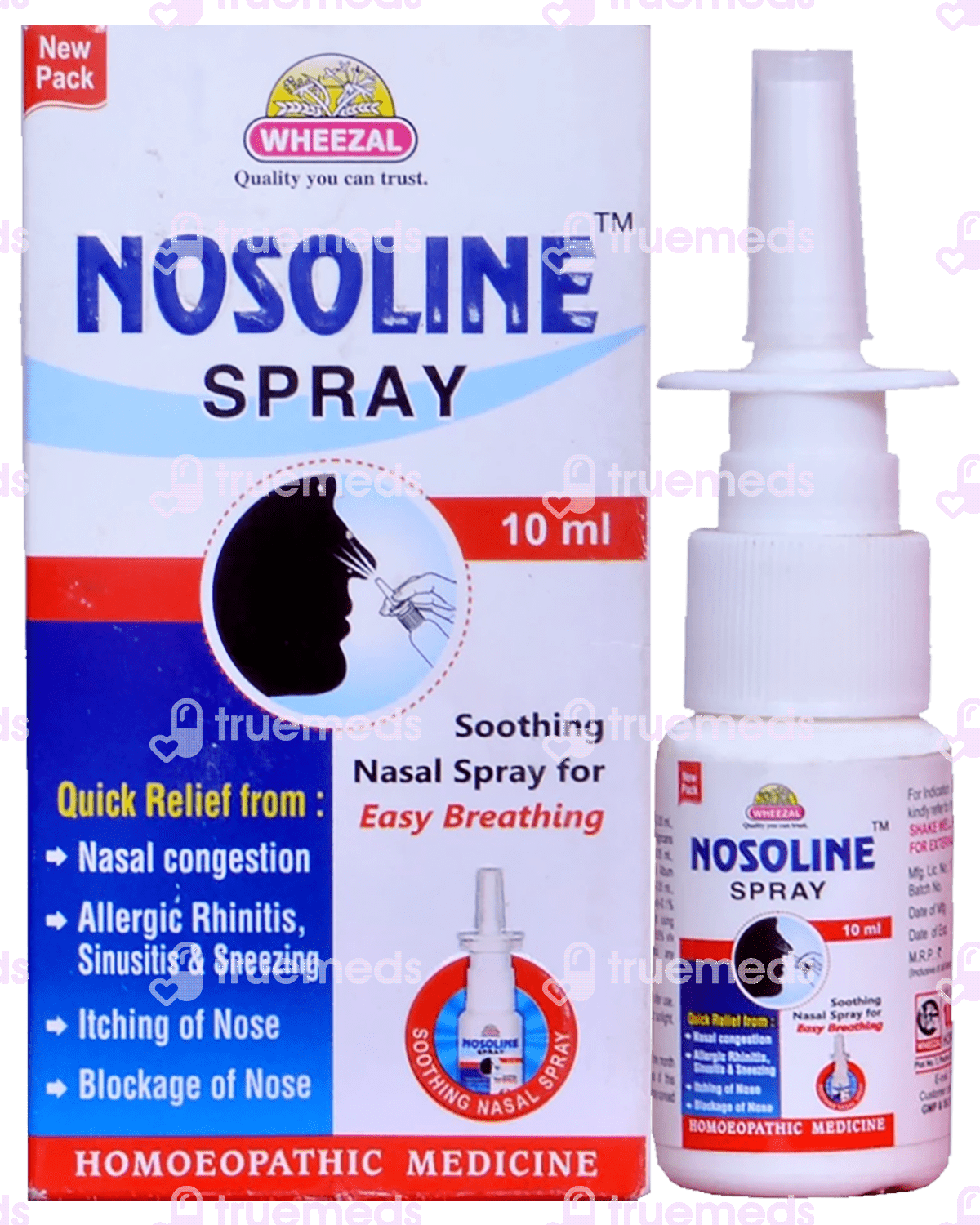 Wheezal Nosoline Nasal Spray 10 Ml - Uses, Side Effects, Dosage, Price ...