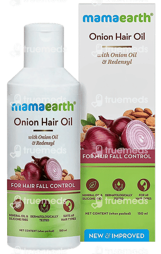 Mamaearth Onion Hair Oil For Hair Regrowth And Hair Fall Control With Redensyl 150 Ml - Uses ...