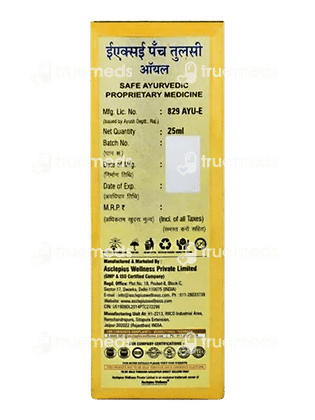 Asclepius Exe Panch Tulsi Oil 25 Ml - Uses, Side Effects, Dosage, Price ...