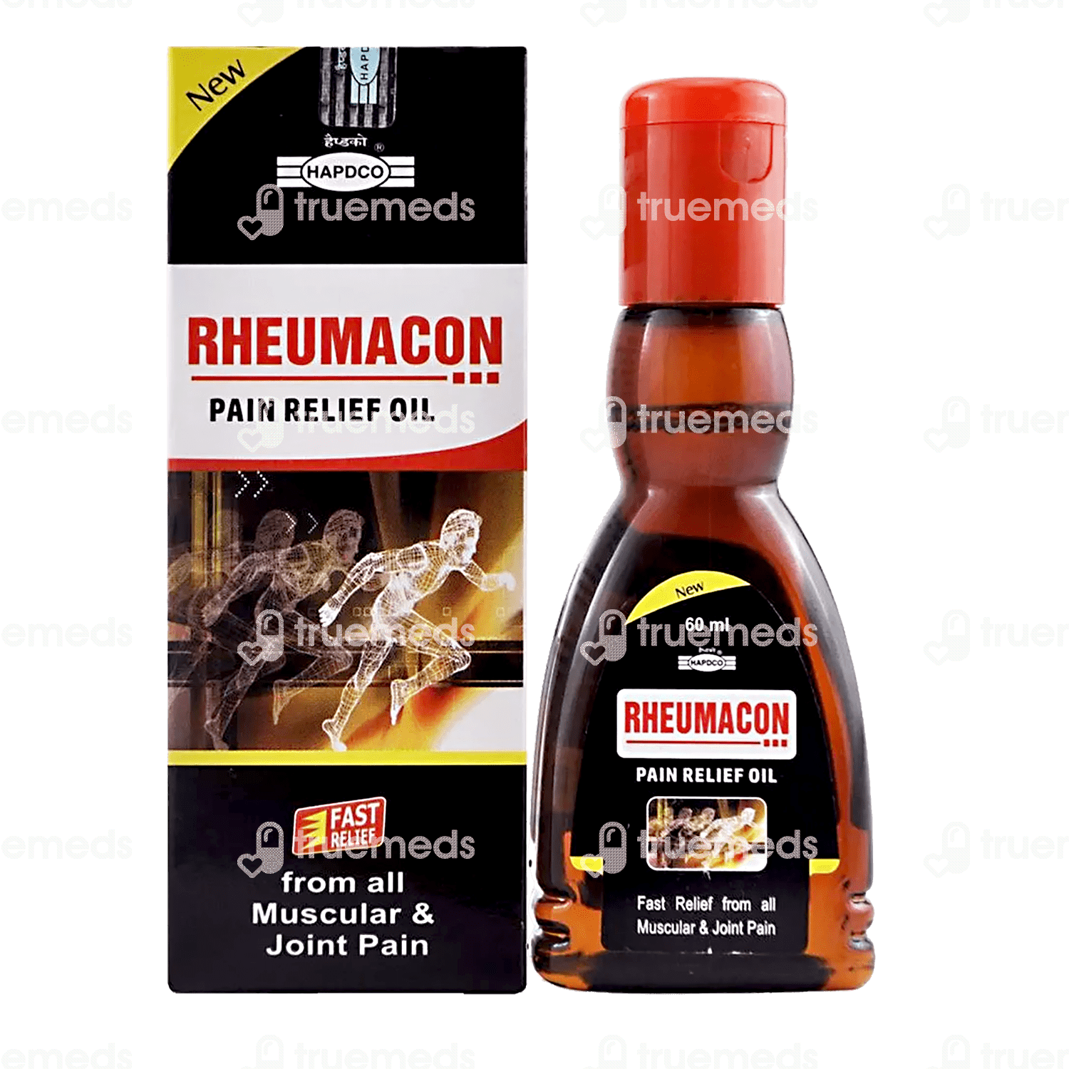 Hapdco Rheumacon Pain Relief Oil 60 Ml - Uses, Side Effects, Dosage ...