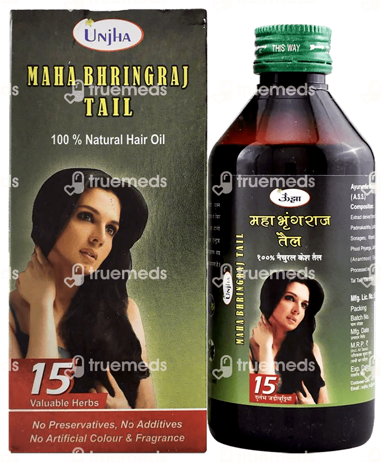 Unjha Maha Bhringraj Tail 100 Natural Hair Oil 100 Ml - Uses, Side ...