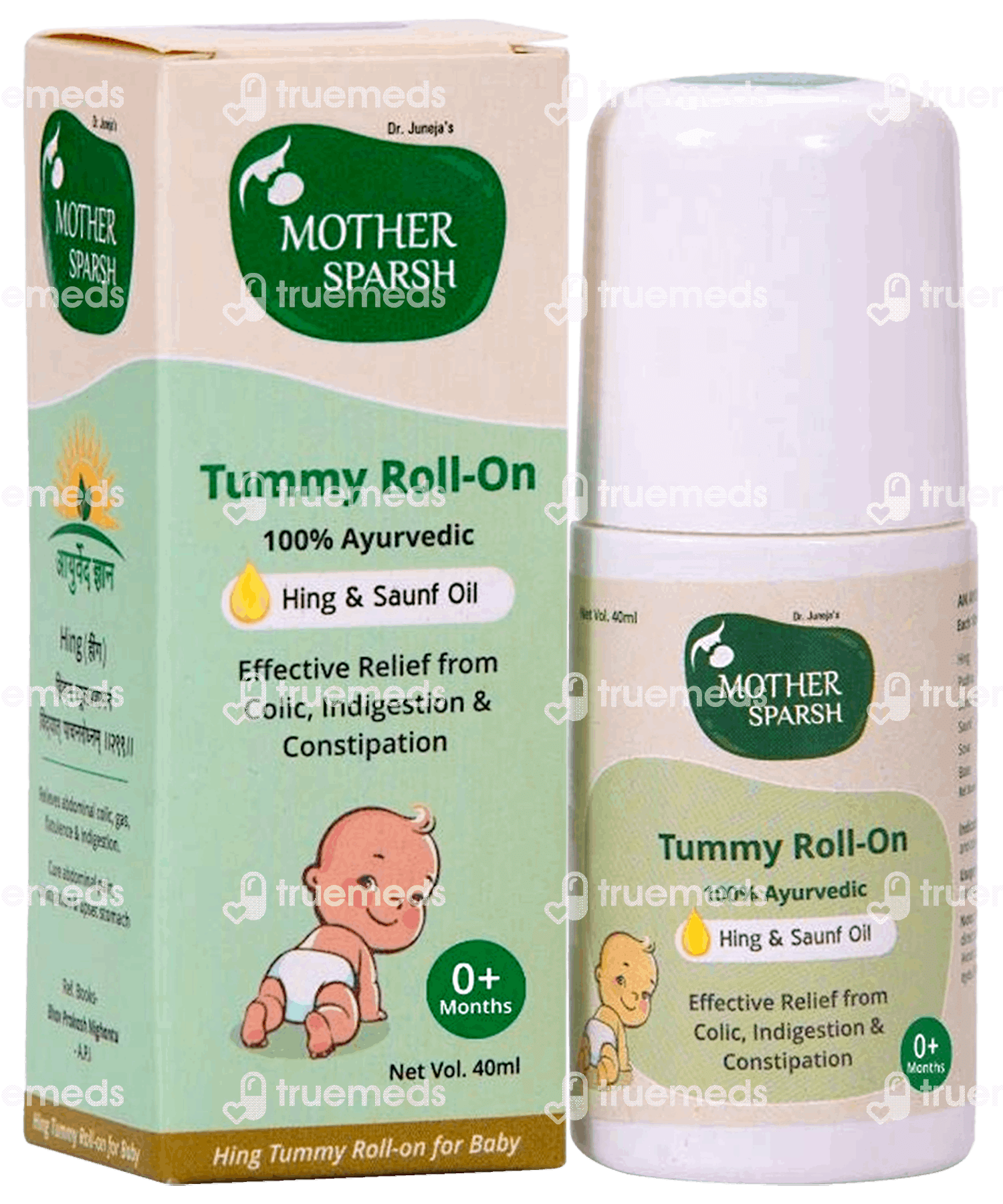 Mother Sparsh Tummy Roll On Hing And Saunf Oil 40 Ml - Uses, Side ...