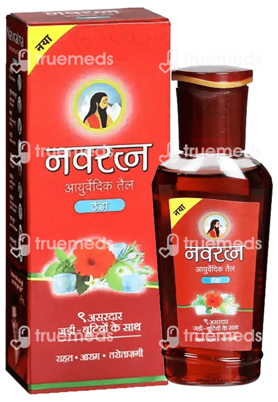 Navratna Ayurvedic Cool Hair Oil 45 Ml - Uses, Side Effects, Dosage ...