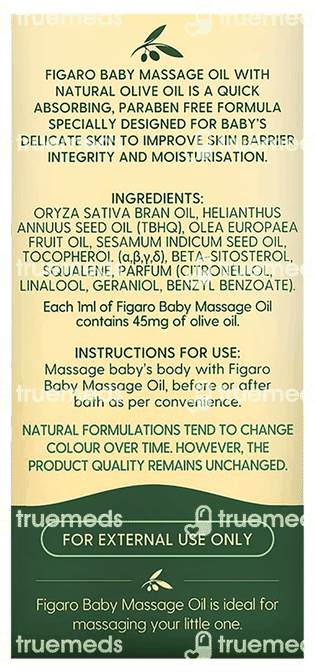 Figaro Baby Massage Oil 100 Ml - Uses, Side Effects, Dosage, Price ...