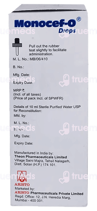 Monocef O 25 Mg Oral Drops: Uses, Side Effects, Price & Substitutes