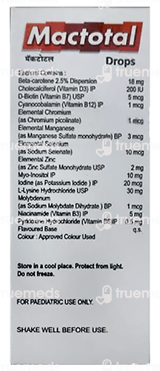 Mactotal Drops 15 Ml - Uses, Side Effects, Dosage, Price | Truemeds