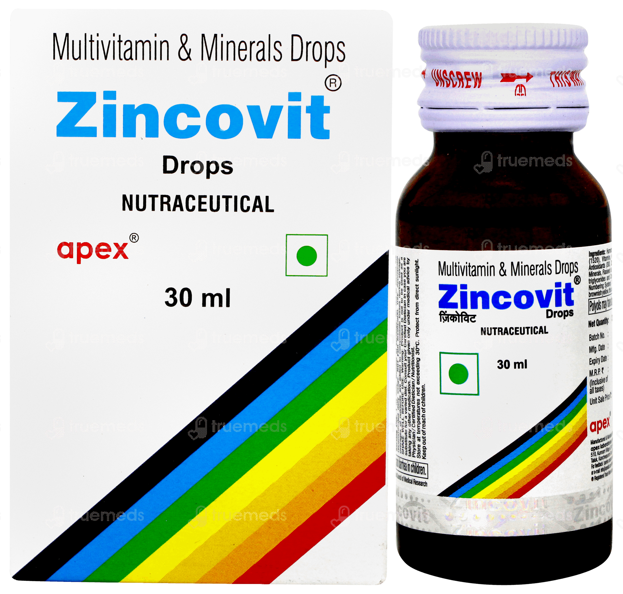 Zincovit Oral Drops 30ml - Uses, Side Effects, Dosage, Price | Truemeds