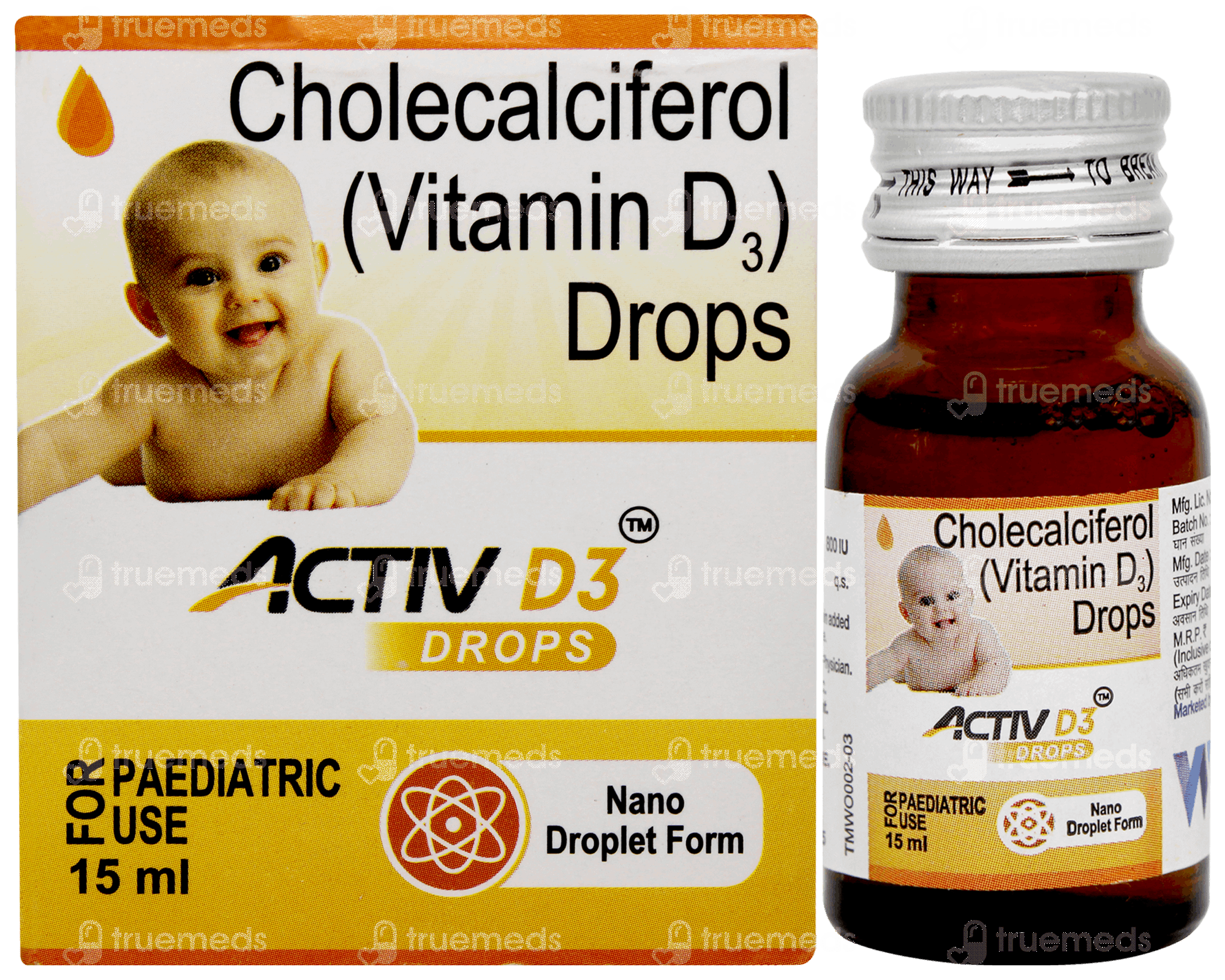 Activ D3 Oral Drops 15ml - Uses, Side Effects, Dosage, Price | Truemeds