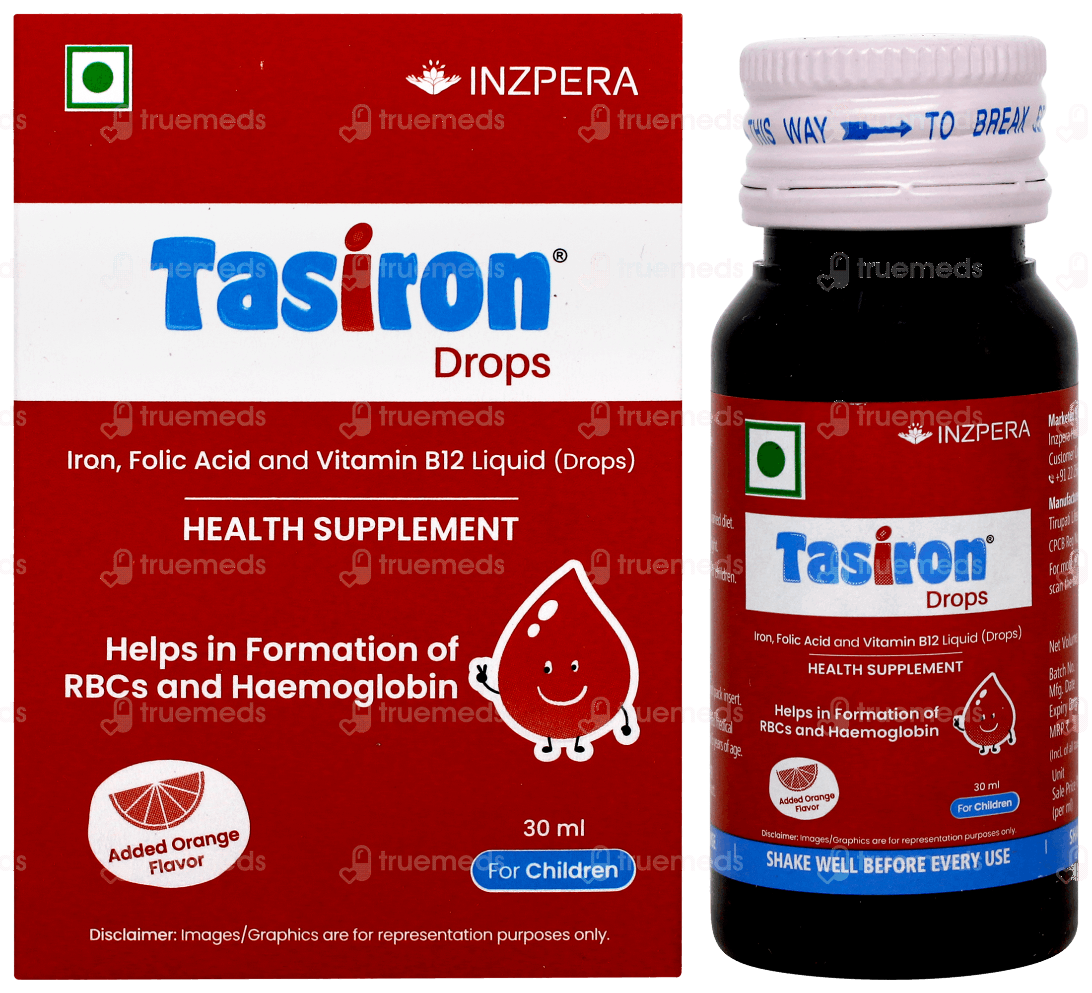 Tasiron Orange Flavor Oral Drops 30ml - Uses, Side Effects, Dosage ...
