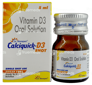 Calciquick D3 60000 IU Sugarfree Solution 5 ML | Order Calciquick D3 ...