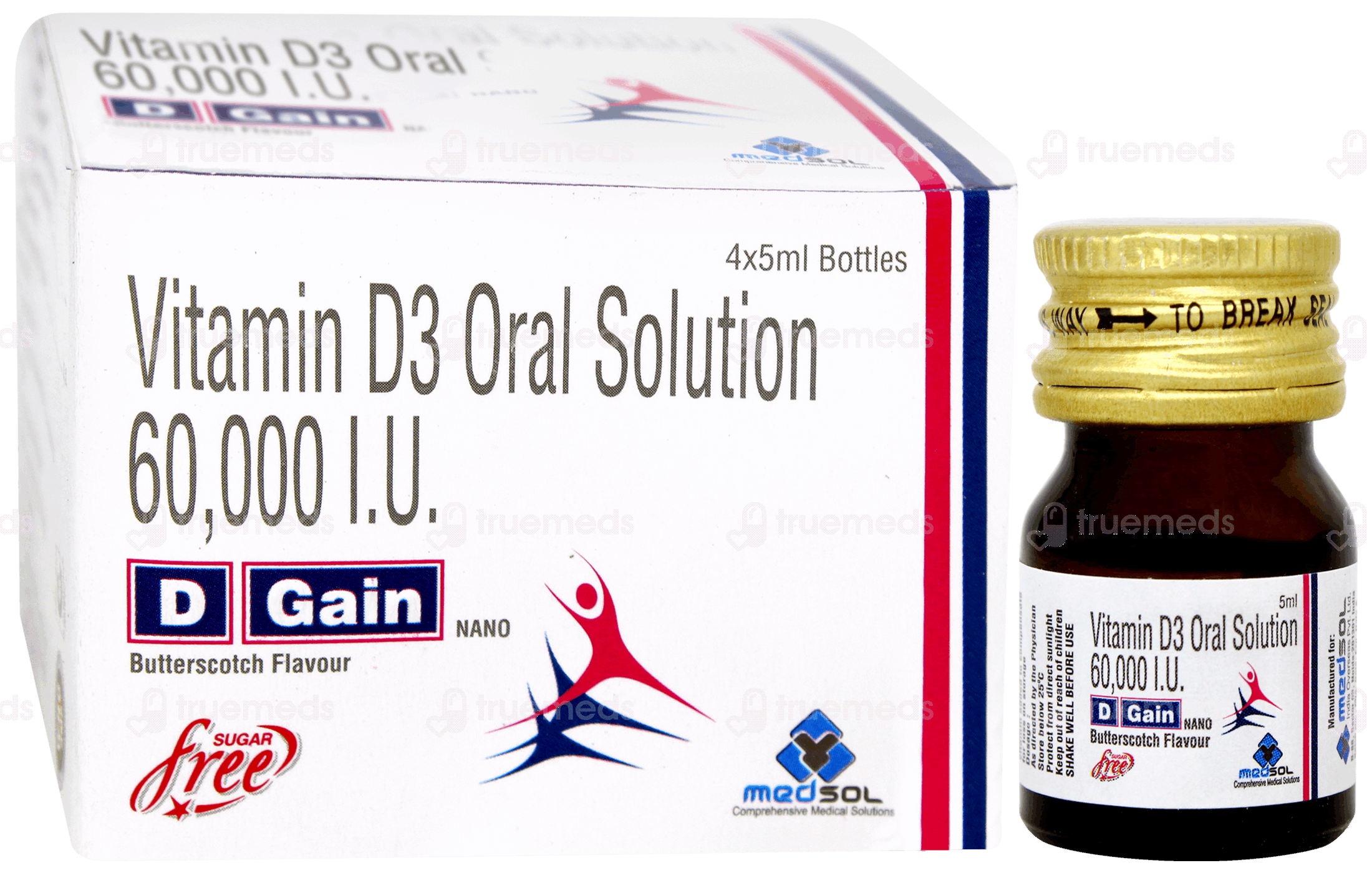 D Gain Nano Butterscotch Flavour Sugar Free Solution 5ml: Uses, Side ...