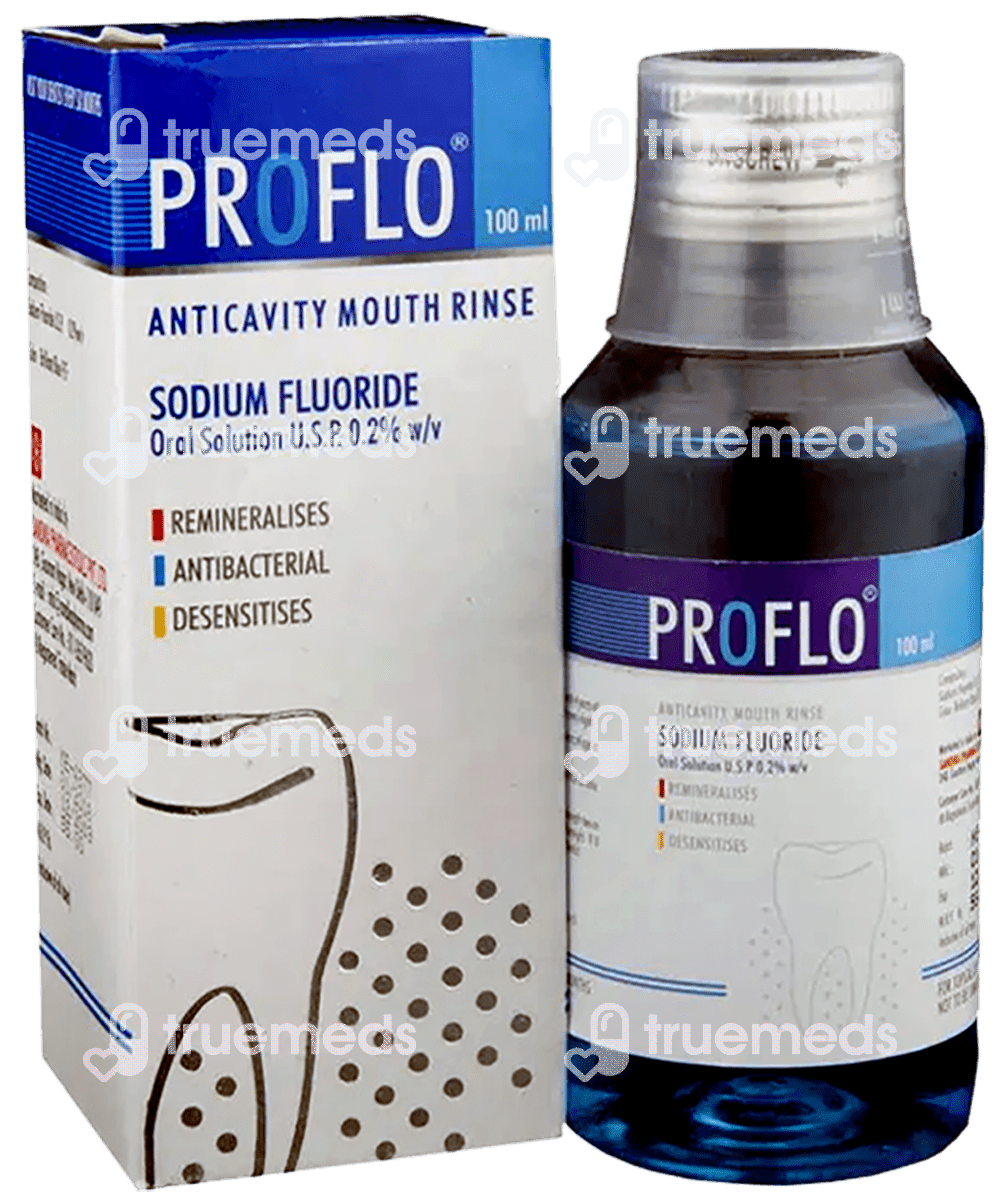 Buy Proflo Anticavity Mouth Rinse Solution 100 ML Online at Truemeds