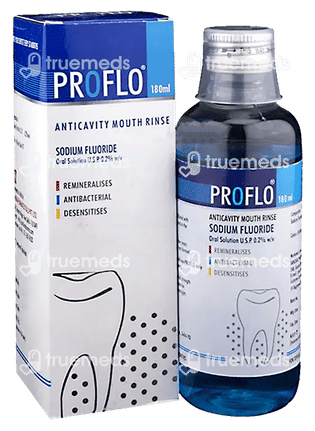 Buy Proflo Anticavity Mouth Rinse Solution 180 ML Online at Truemeds