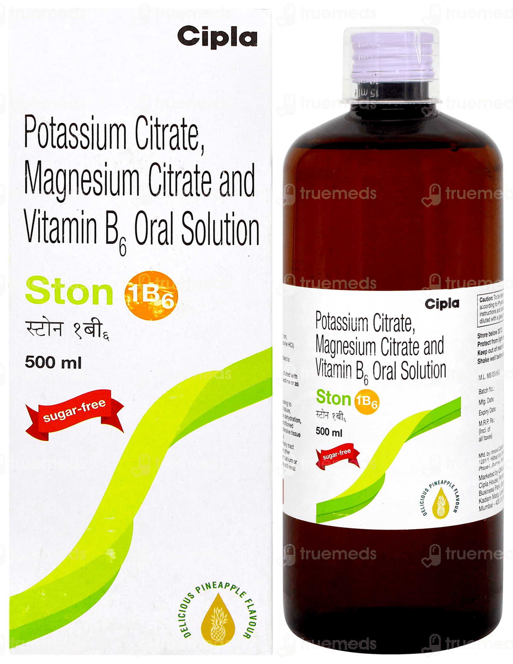 Ston 1b6 Pineapple Flavour Sugar Free Solution 500ml - Uses, Side ...