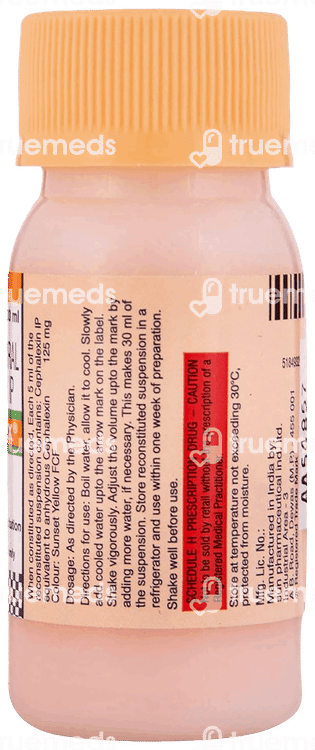 Sporidex 125 Mg Oral Suspension 30 Ml - Uses, Side Effects, Dosage ...