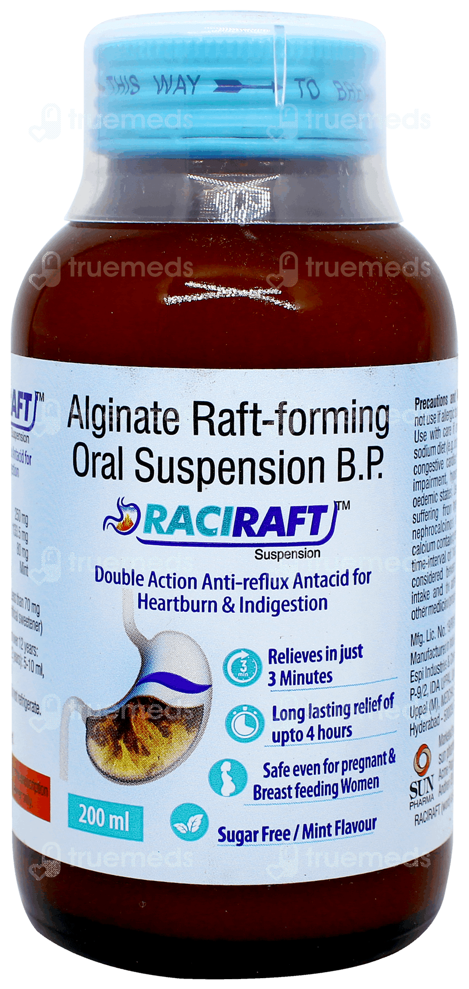 Raciraft Sf Mint Flavour Oral Suspension 200 Ml - Uses, Side Effects ...