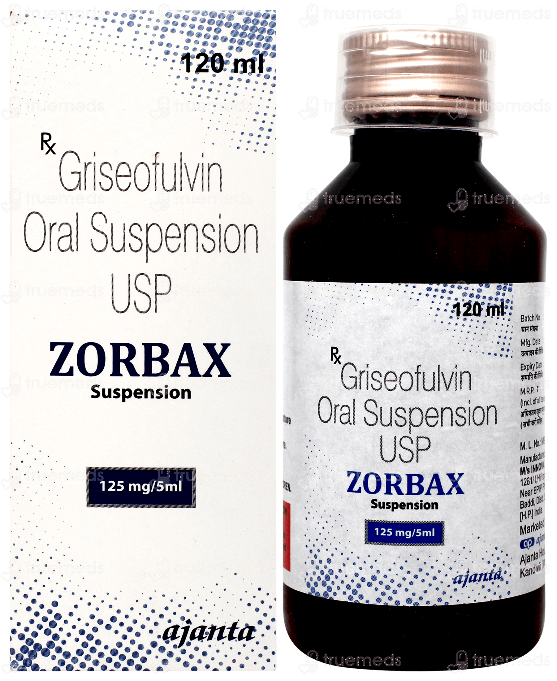 Zorbax 125 Mg Oral Suspension 120 Ml - Uses, Side Effects, Dosage ...
