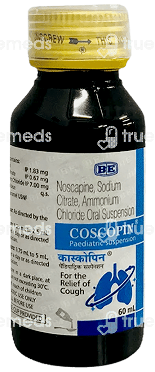 Coscopin Paed 183 Mg Suspension 60 Ml - Uses, Side Effects, Dosage ...
