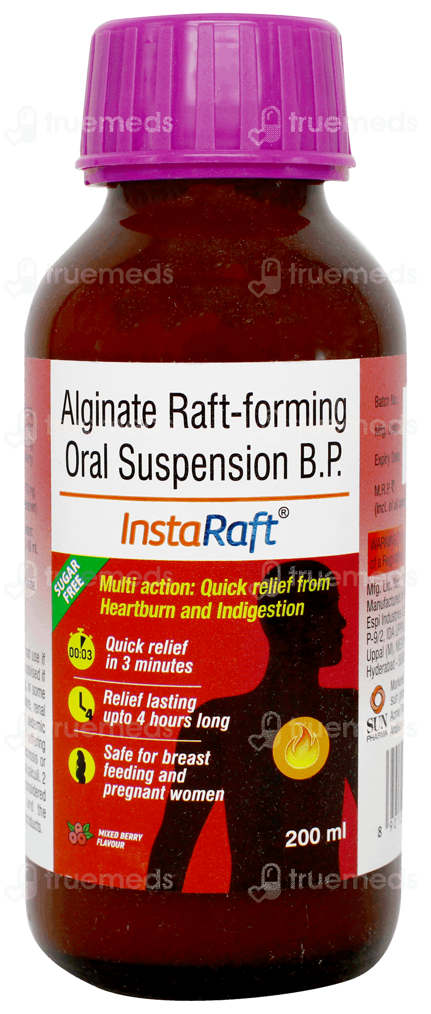 Instaraft Mixed Berrry Flavour Oral Suspension 200 Ml - Uses, Side ...