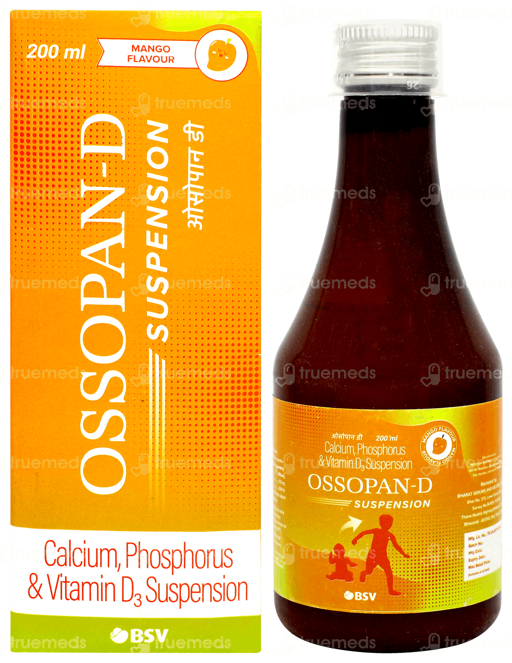 Ossopan D Mango Flavour Suspension 200 Ml - Uses, Side Effects, Dosage ...