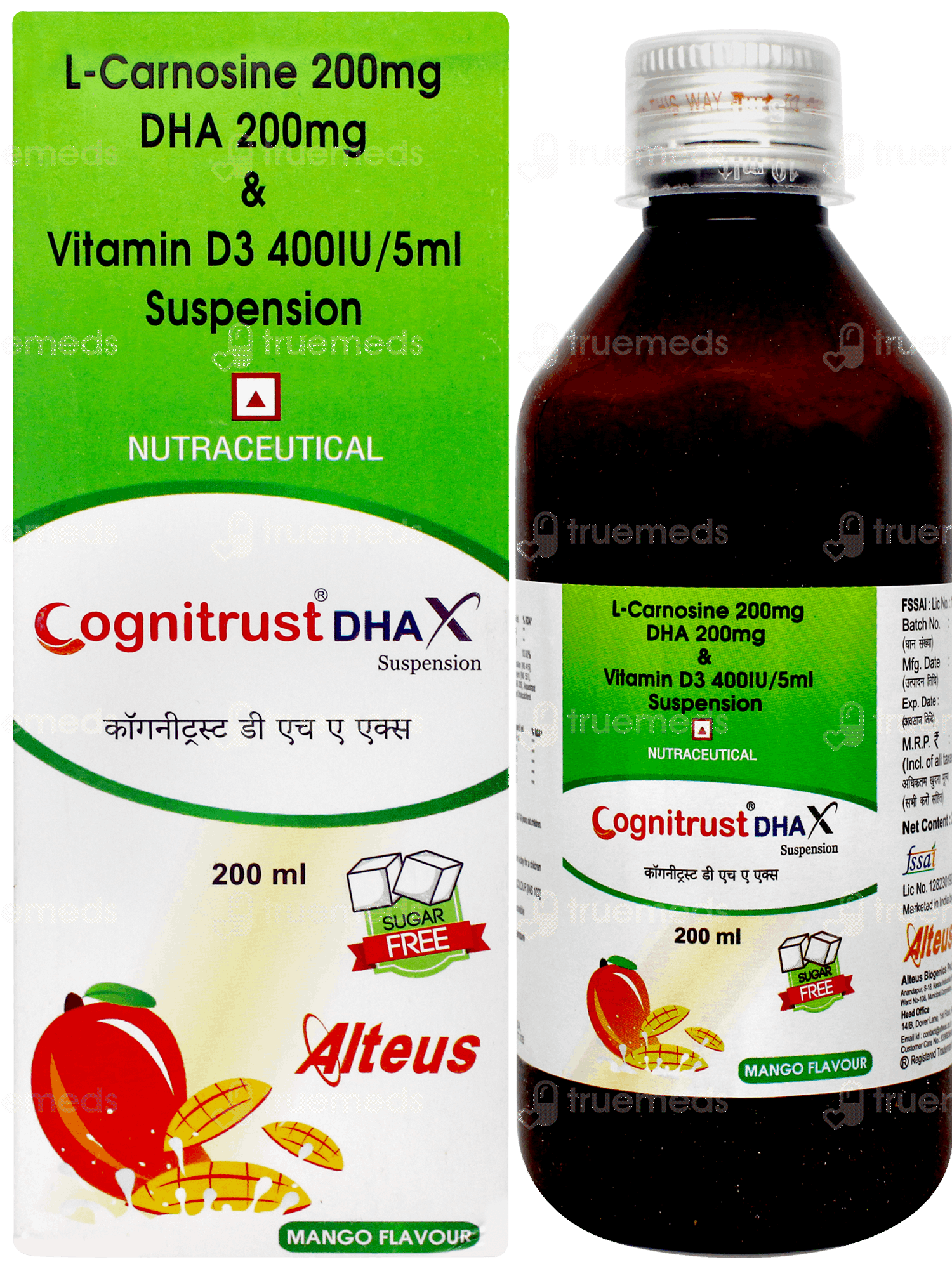 Cognitrust Dha X Mango Flavour Sugar Free Suspension 200ml - Uses, Side ...