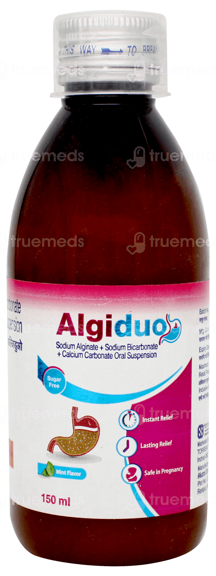 Algiduo Mint Flavour Sugar Free Suspension 150ml - Uses, Side Effects ...
