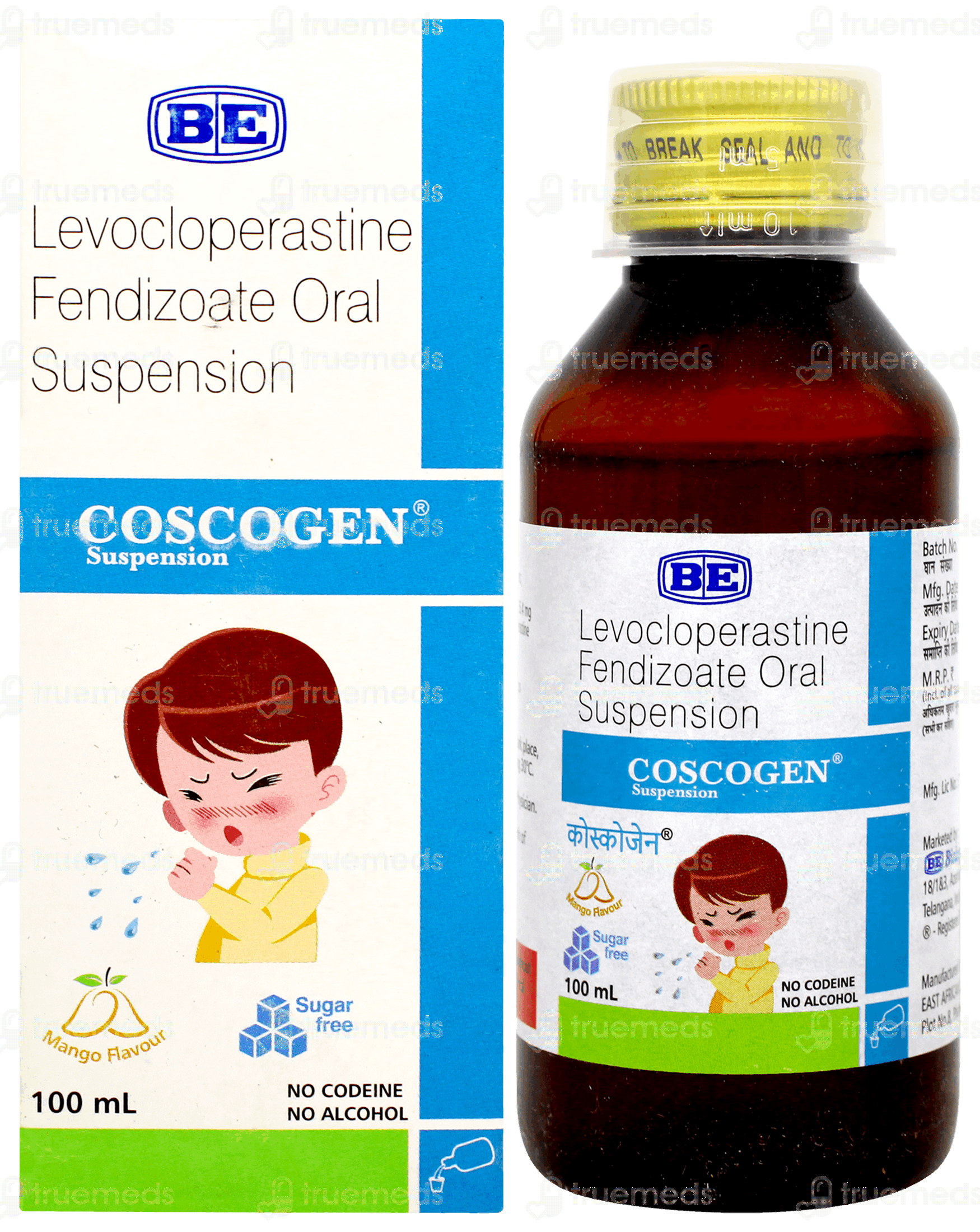 Coscogen Mango Flavour Sugar Free Suspension 100ml - Uses, Side Effects ...
