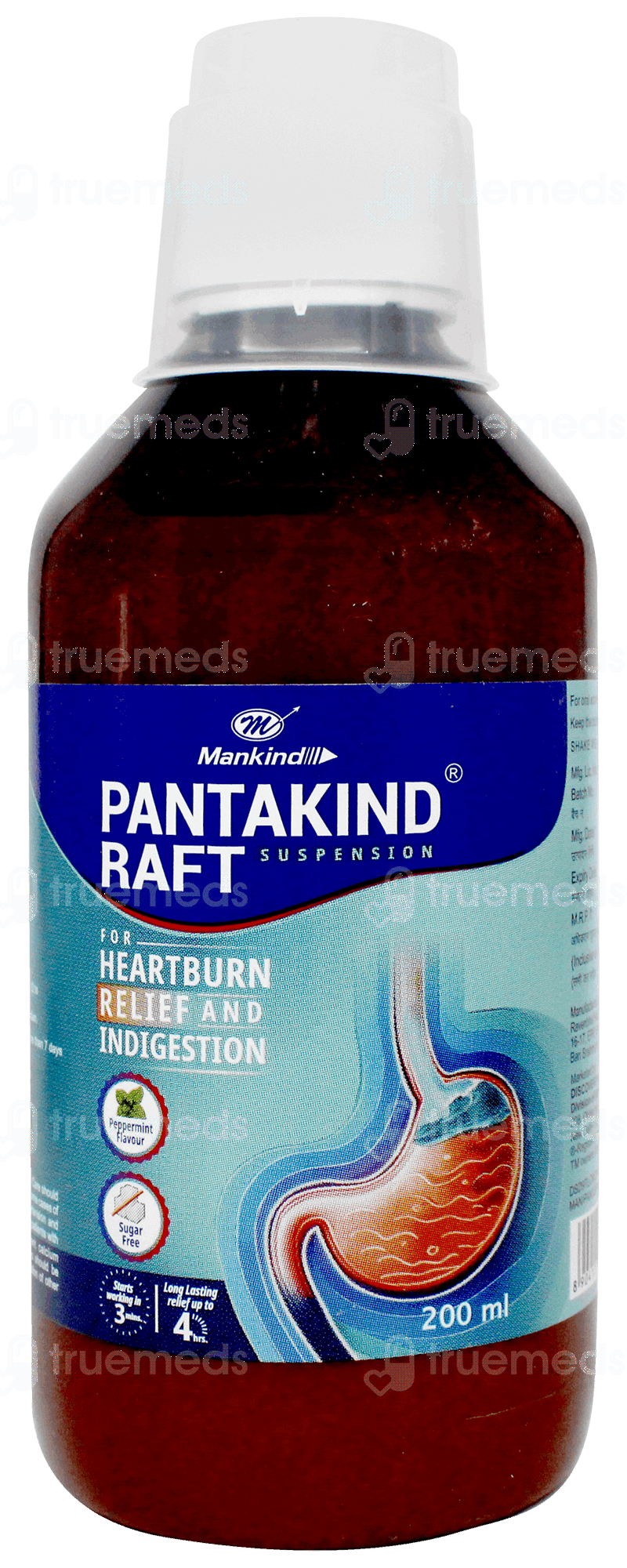 Pantakind Raft Peppermint Flavour Sugar Free Suspension 200ml - Uses ...