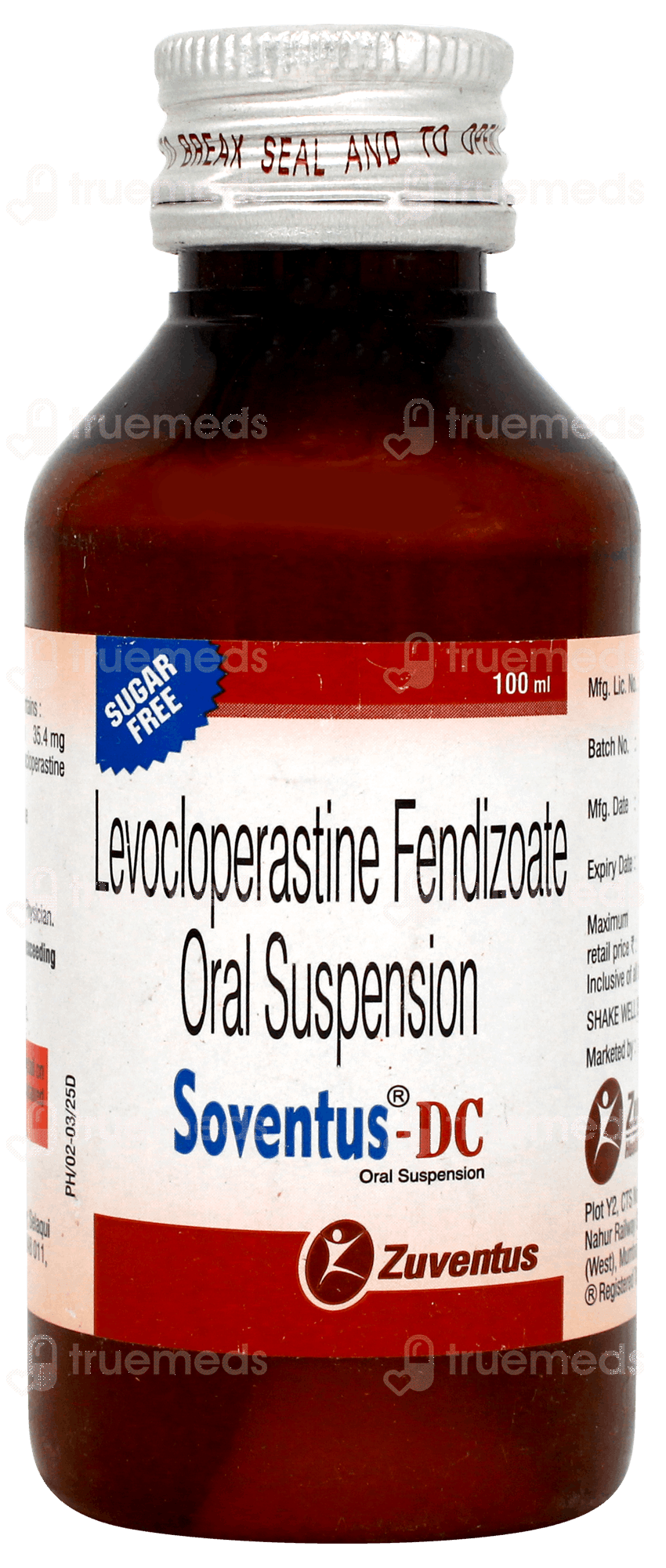 Soventus Dc Sugar Free Suspension 100ml - Uses, Side Effects, Dosage ...