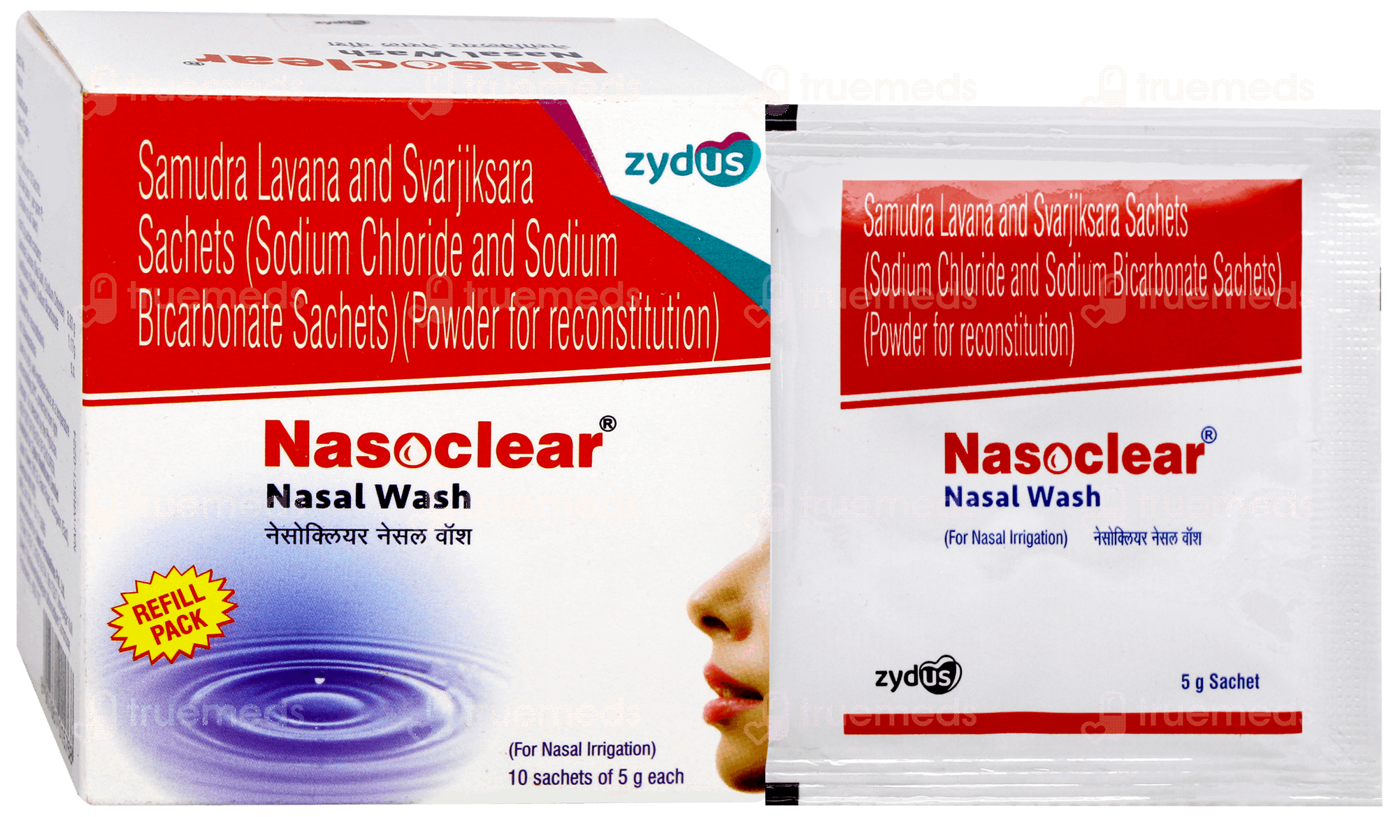 Nasoclear Nasal Wash Refill Pack 10 - Uses, Side Effects, Dosage, Price ...