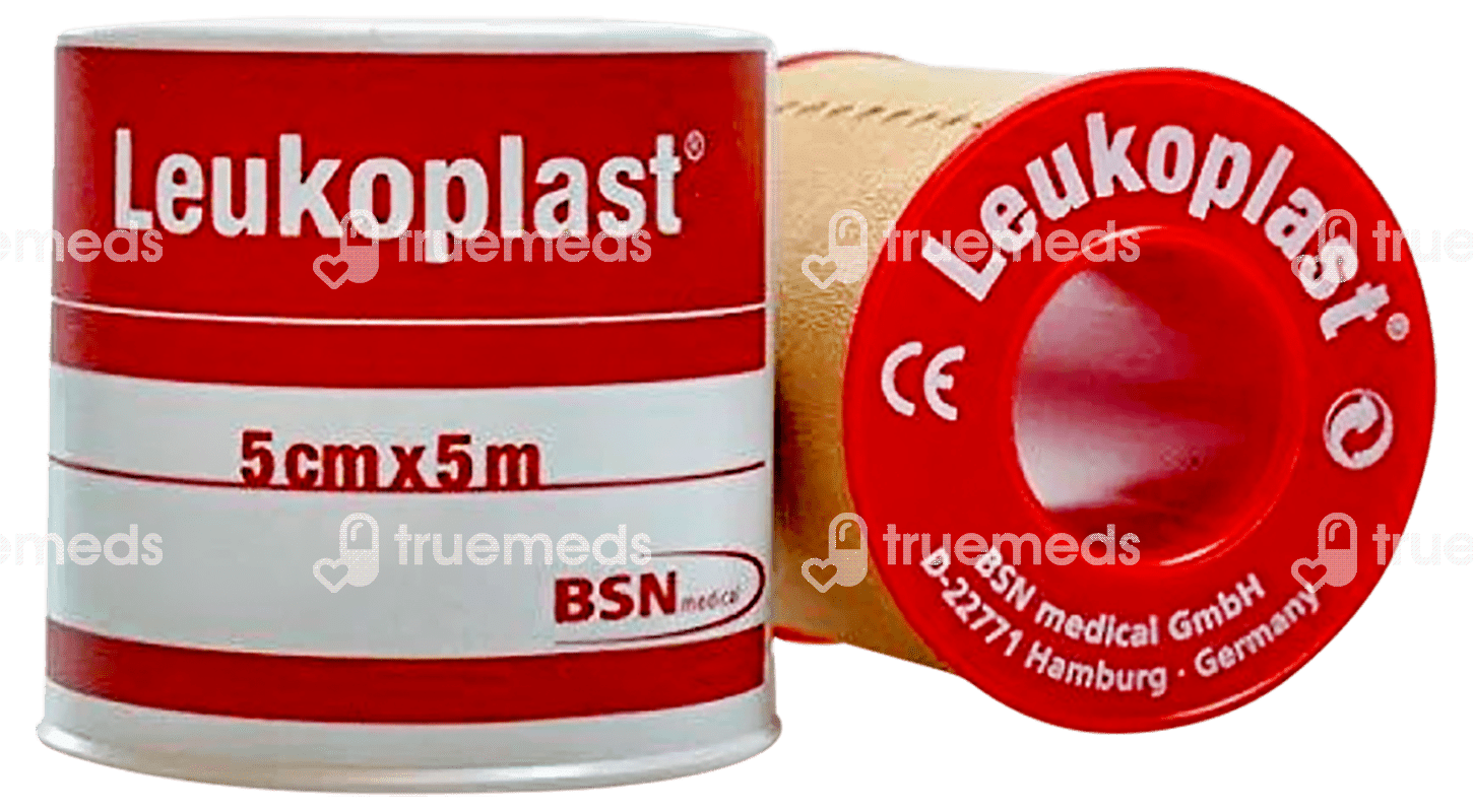 Leukoplast 5 Cm X 5 M Adhesive Tape Pack Of 5 - Uses, Side Effects ...