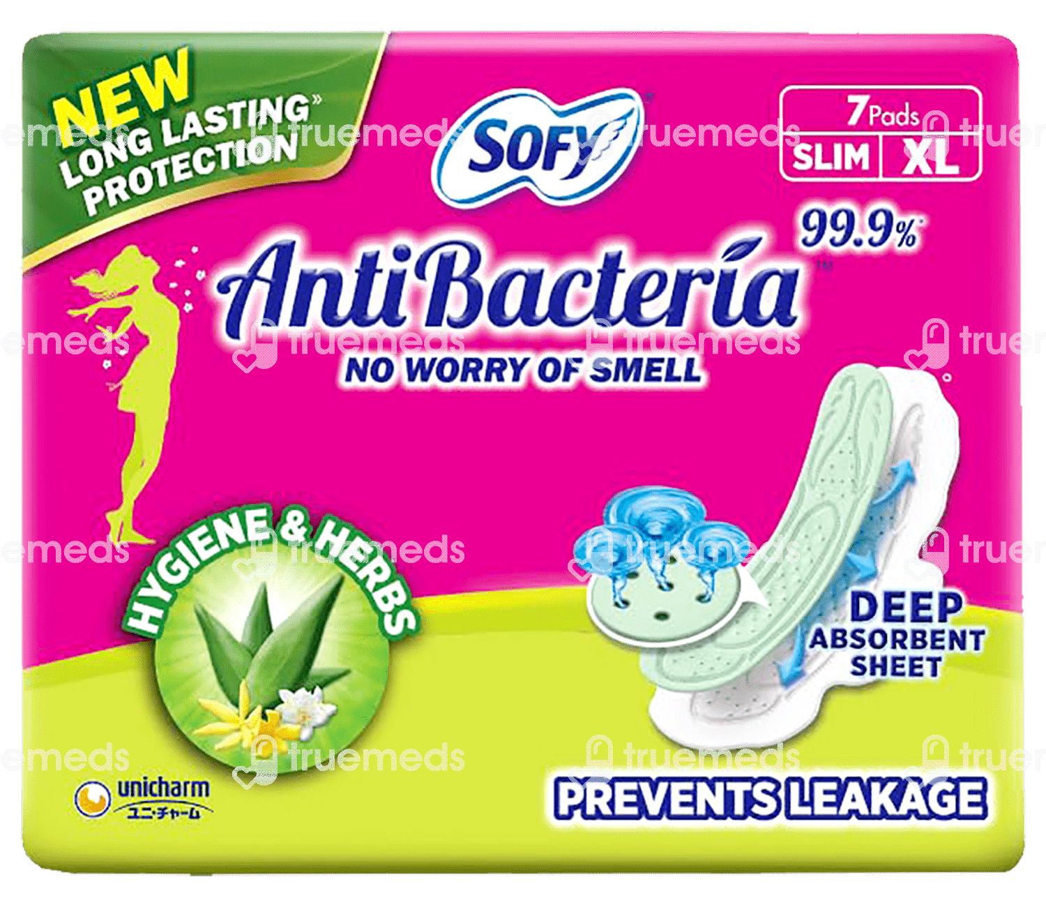 Sofy Antibacteria Extra Long Sanitary Pads Packet Of 7 - Uses, Side ...