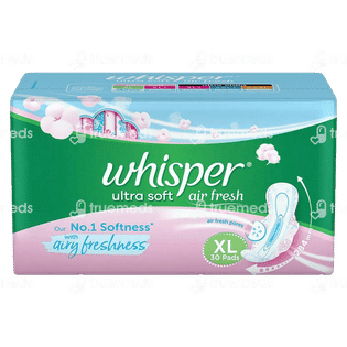 Buy Whisper Ultra Soft Sanitary Pads Xl 30 Pads Online at Truemeds