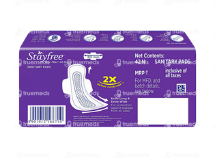 Stayfree Dry Max All Night Ultra Dry 42 Sanitary Pad - Uses, Side ...