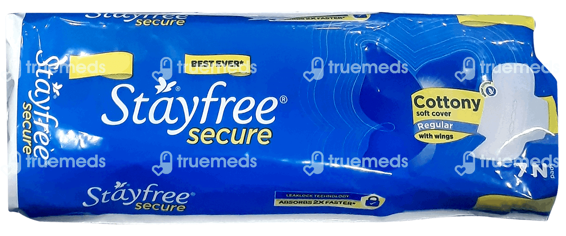 Stayfree Secure Cottony Soft Cover With Wings Regular 7 Sanitary Pad ...