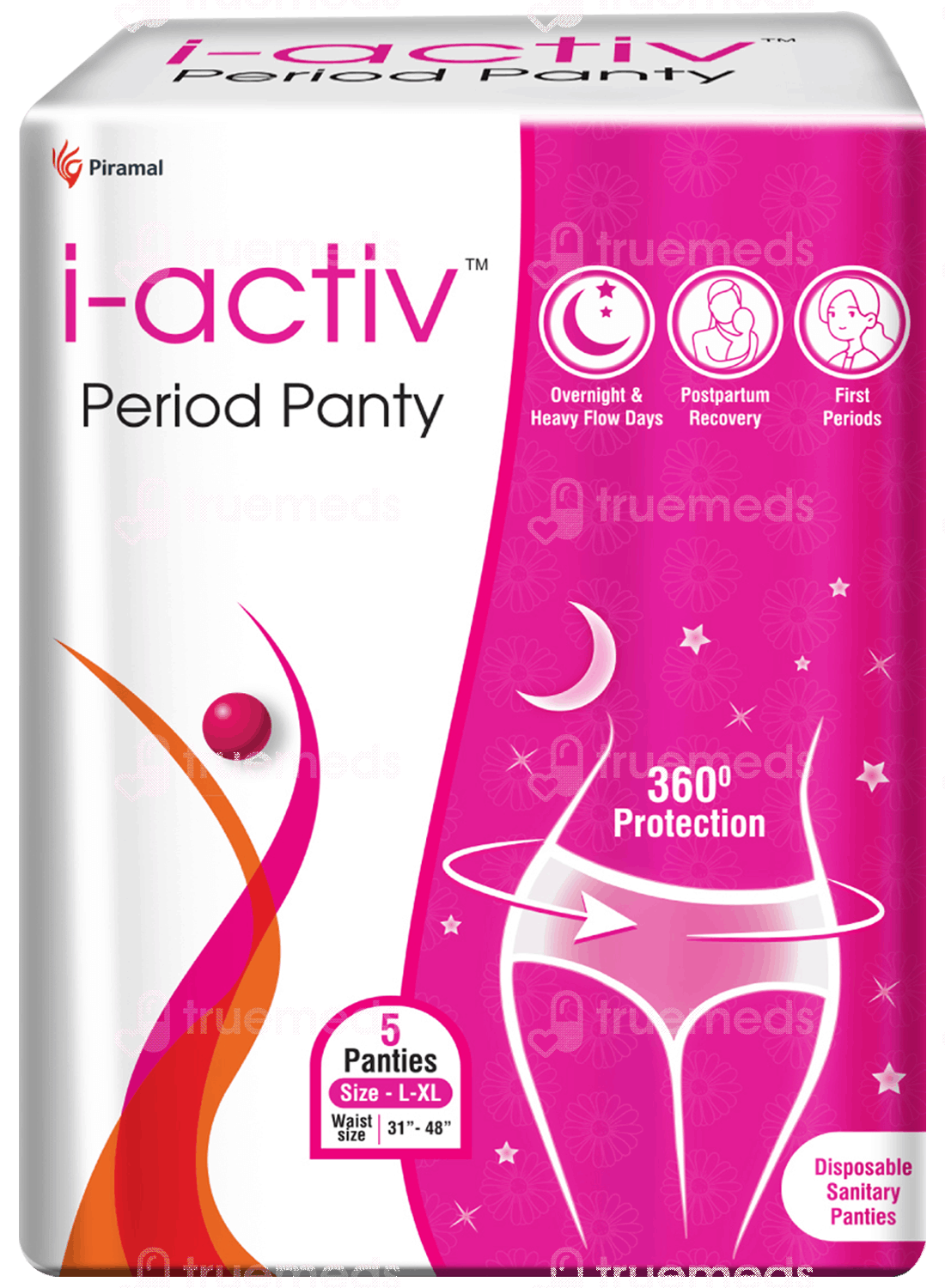 I Activ L To Xl Disposable Period Panty 5 - Uses, Side Effects, Dosage ...