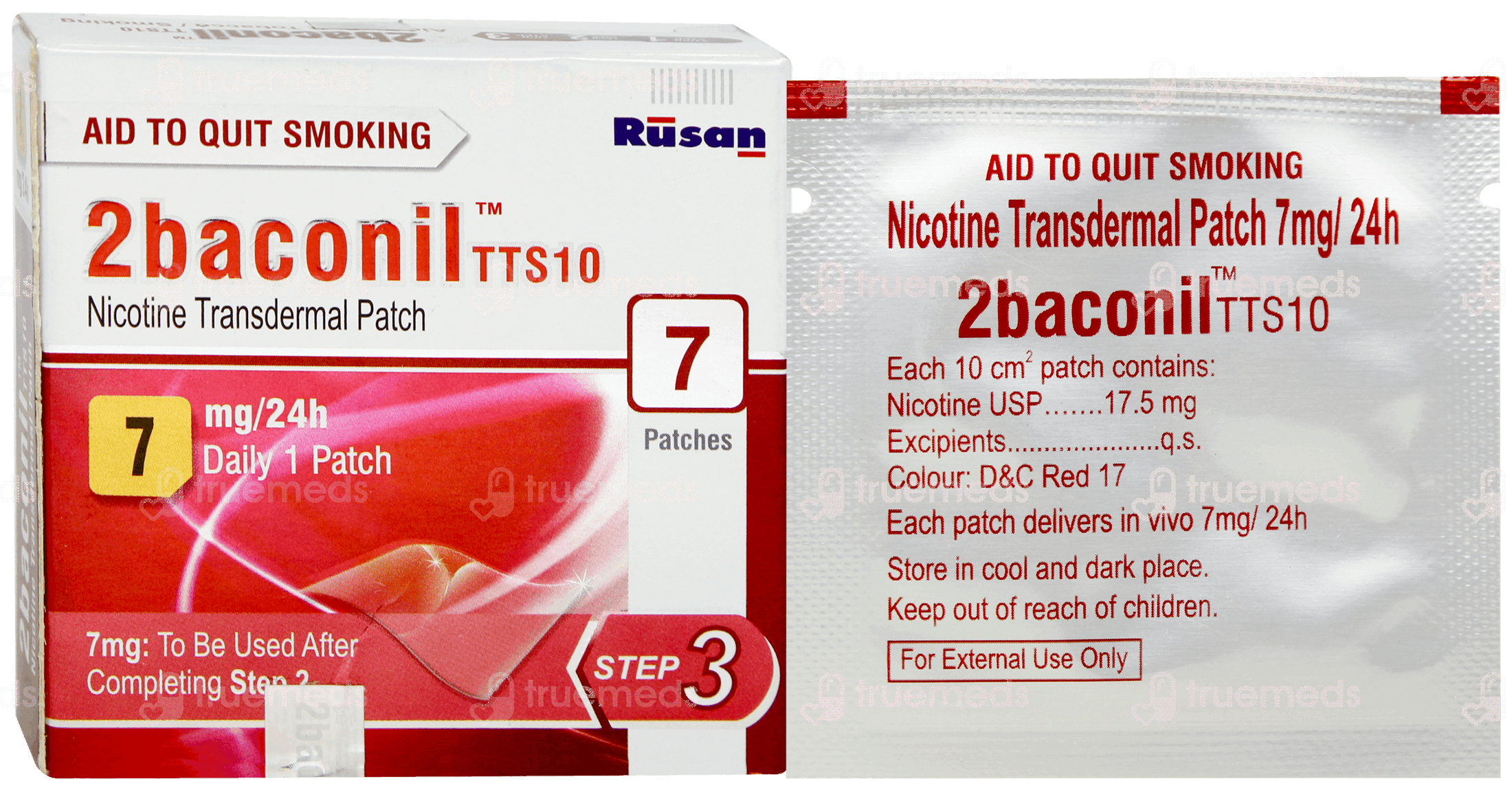 2 Baconil Tts 10 7 Mg Patch 7 - Uses, Side Effects, Dosage, Price ...
