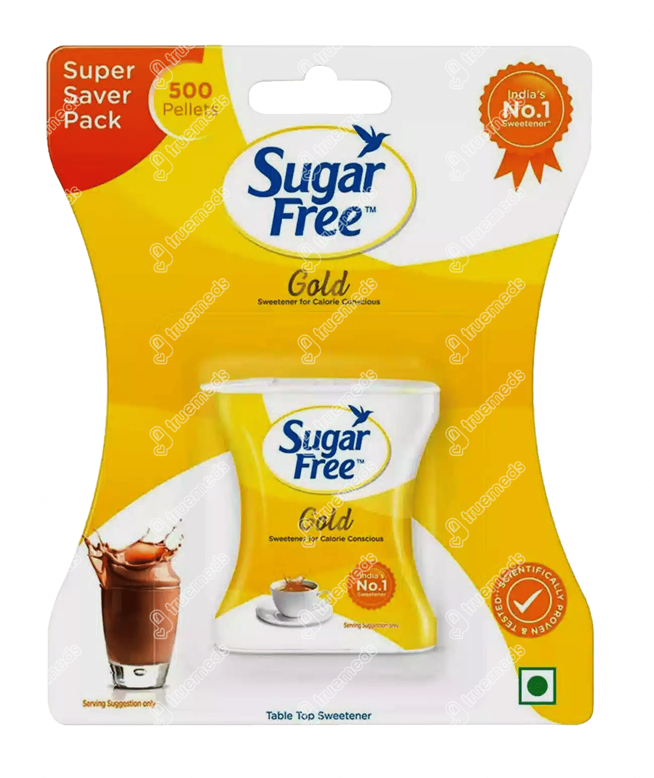 Sugar Free Gold Low Calories Sweetner Pellets 500 - Uses, Side Effects ...