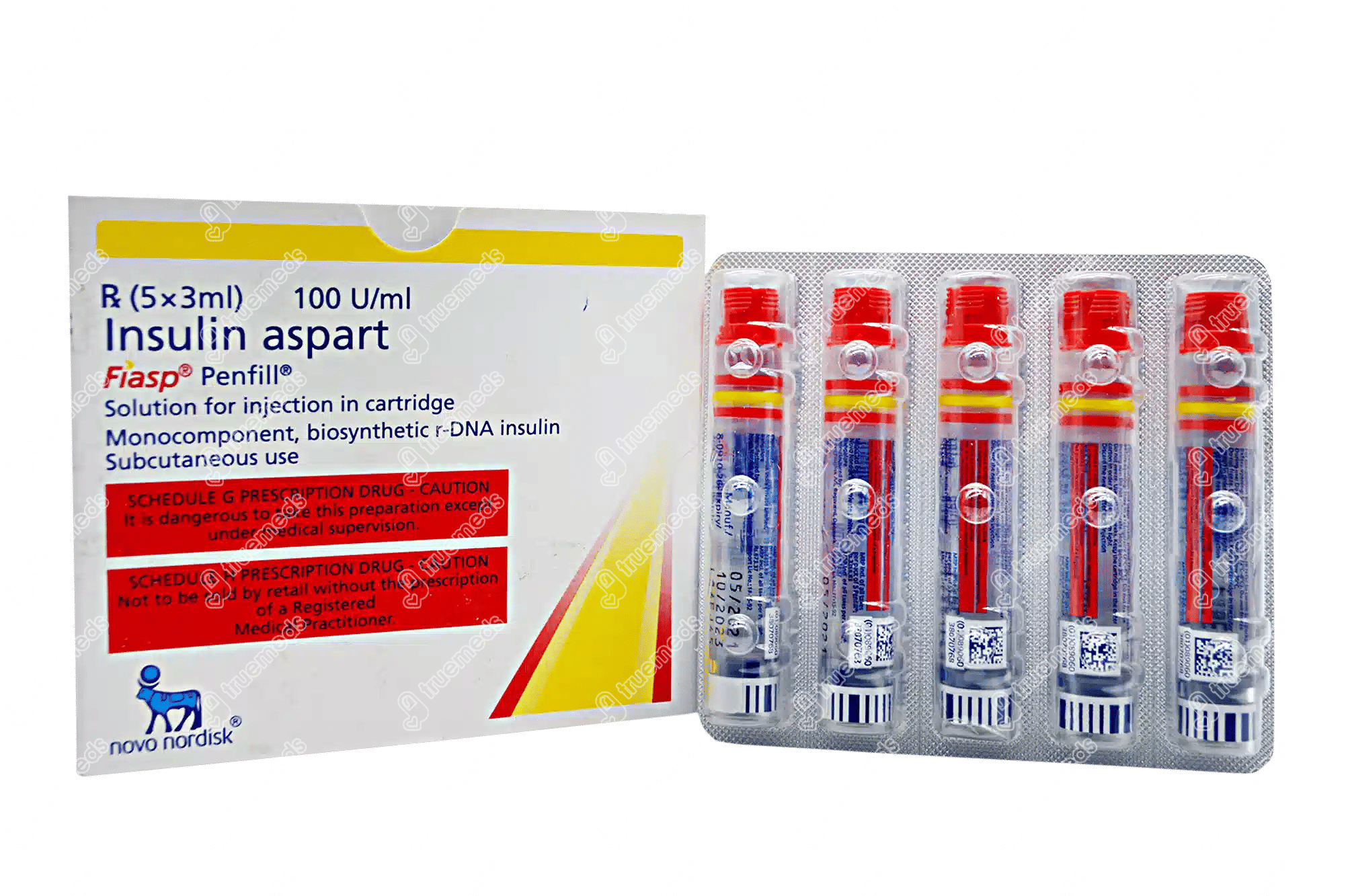 Fiasp 100 Iu Penfill 3 Ml Pack Of 5 - Uses, Side Effects, Dosage, Price | Truemeds