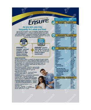Ensure Vanilla Refill Powder 200 Gm - Uses, Side Effects, Dosage, Price ...