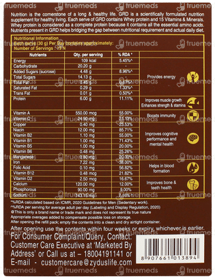 Grd Chocolate Powder 400 Gm - Uses, Side Effects, Dosage, Price | Truemeds