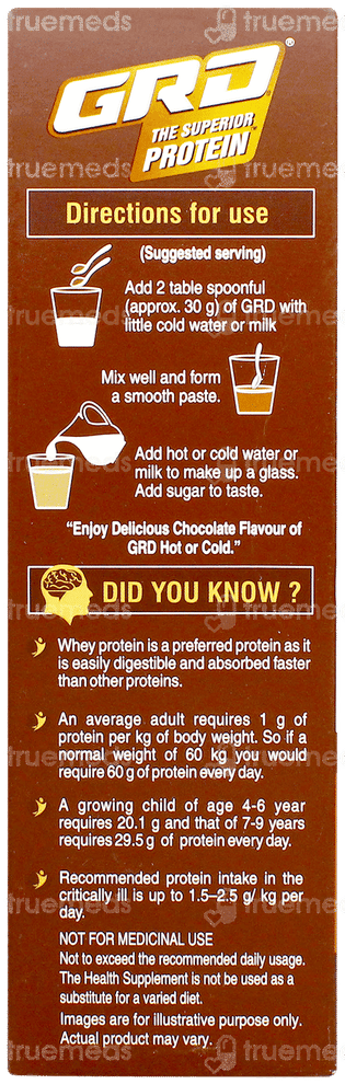 Grd Chocolate Powder 400 Gm - Uses, Side Effects, Dosage, Price | Truemeds